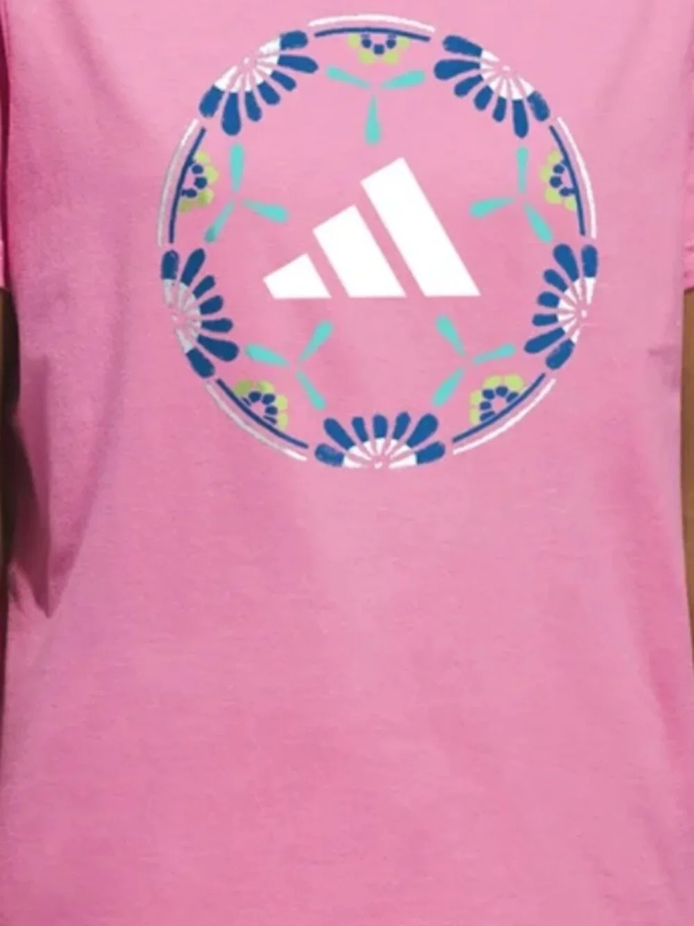 adidas | Tops | Ladies Xl Cotton Adidas Graphic Design Pink Tee Shirt ...
